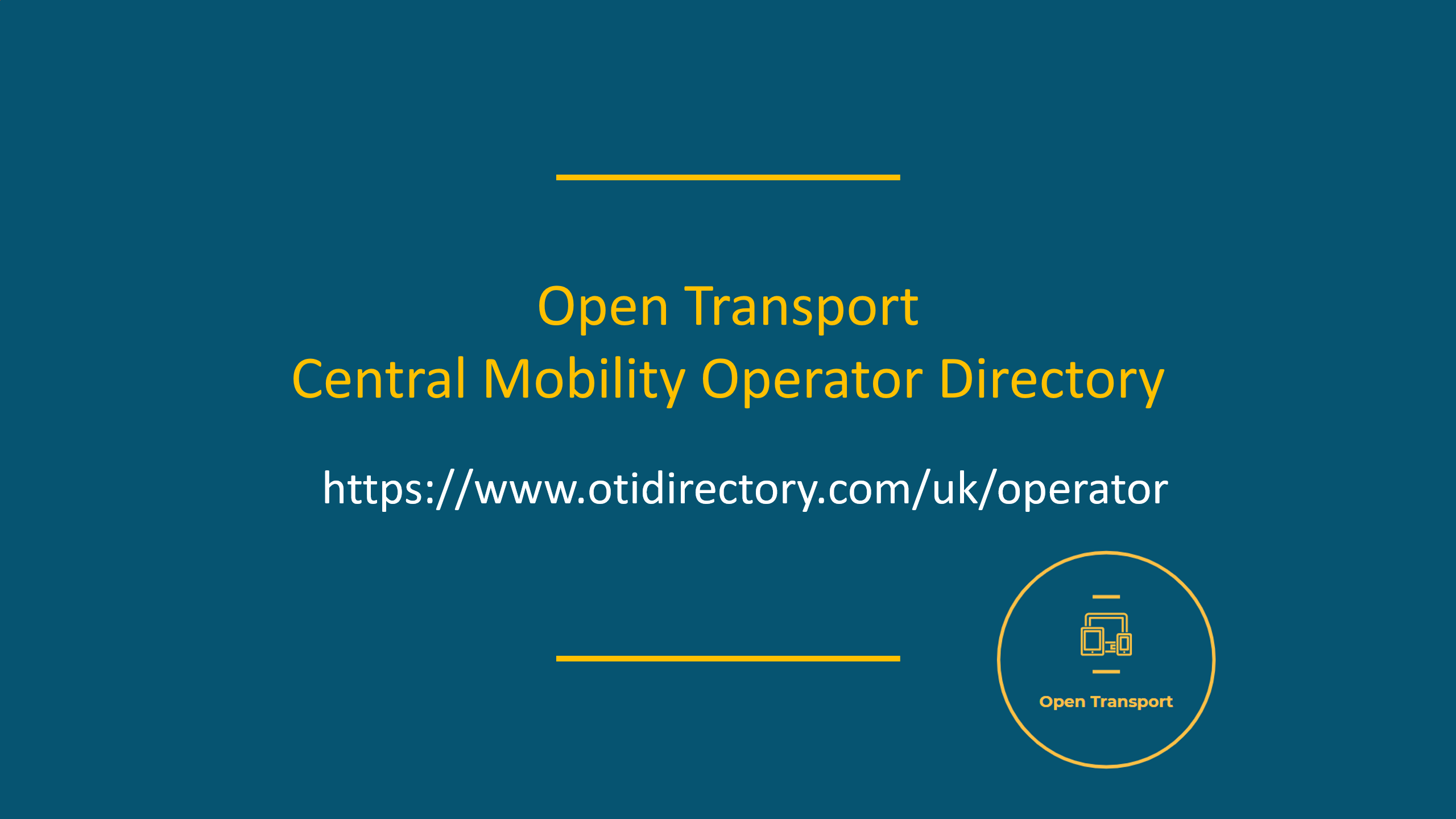 Central Mobility Operator Directory launches – Open Transport ...