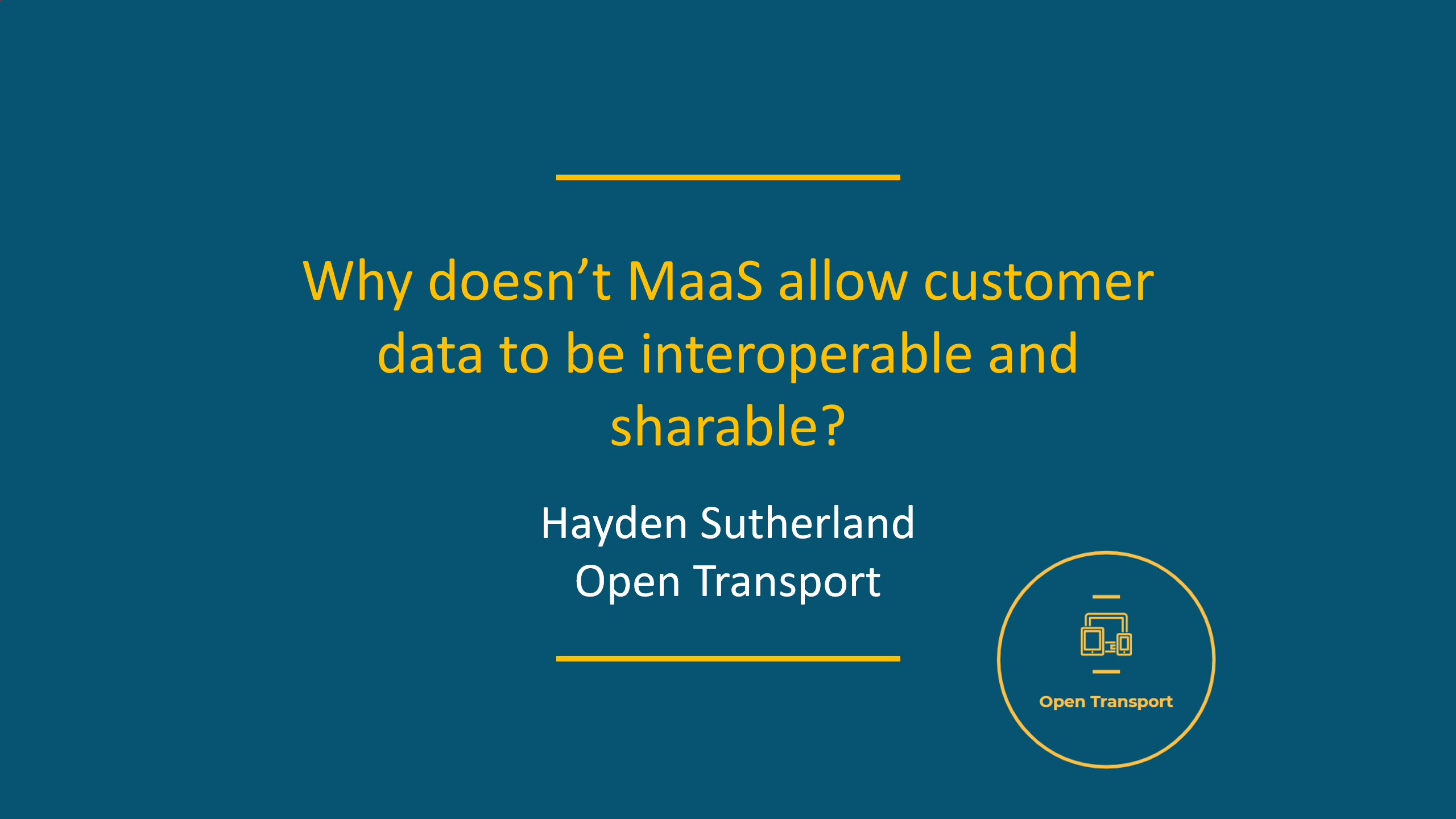 Supporting a MaaS Ecosystem with Open Standard APIs – Open Transport ...